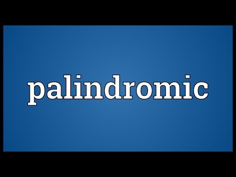 Palindromic Meaning