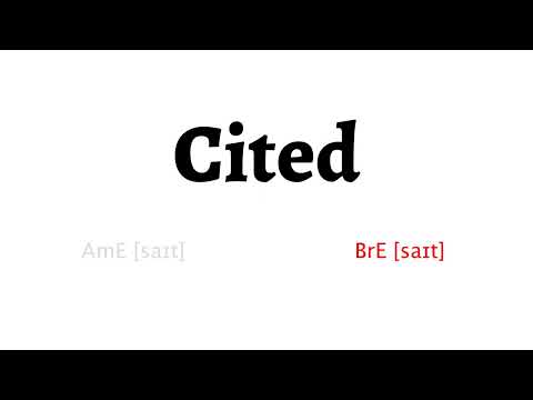 How to Pronounce cited in American English and British English