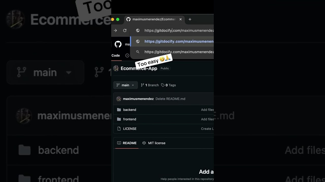 GitDocify is the GOAT for code pro ject documentation #github #programming #coding #techtok #csmajor