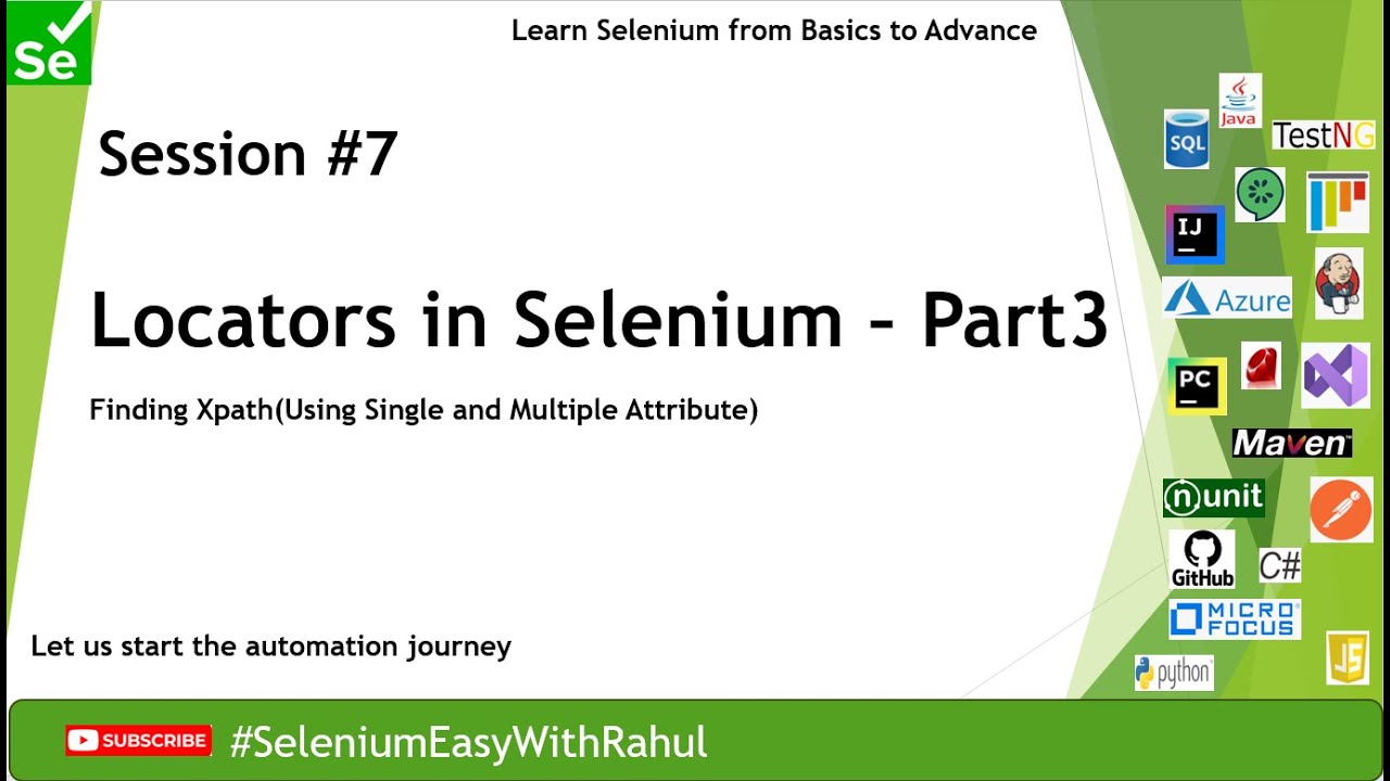 Selenium Automation Session #7 - Finding Xpath using Single and Multiple attributes