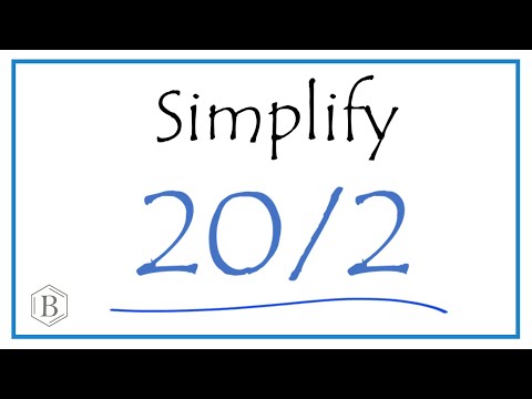 How to Simplify the Fraction 20/2
