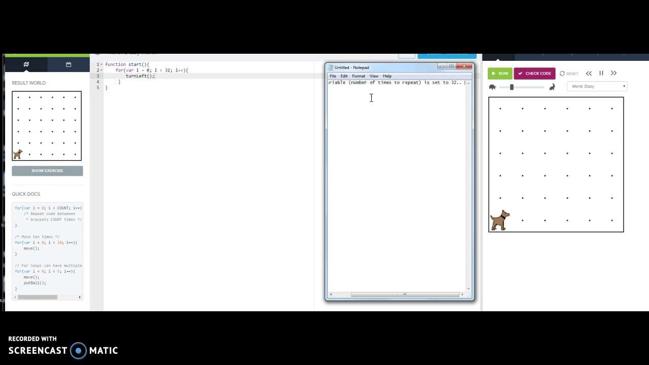 dizzy karel in codeHS