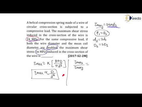 Mastering the Numerical 3: Springs - GATE Machine Design Video Lecture ...