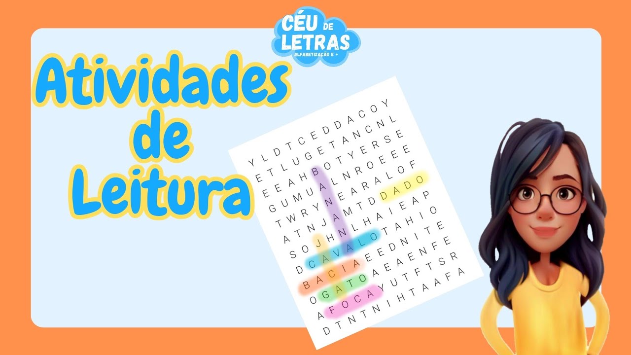 ATIVIDADES DE ALFABETIZAÇÃO| EXERCÍCIOS e CAÇA-PALAVRAS
