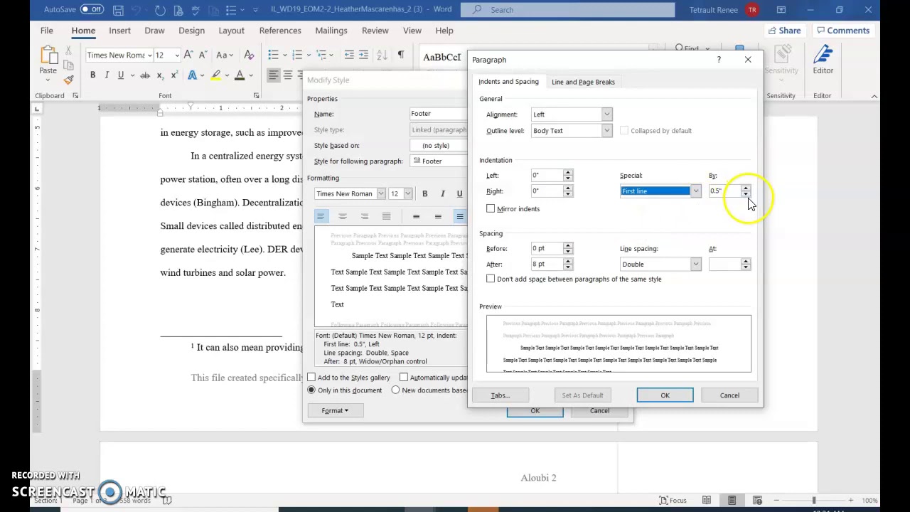 Modify Footnote