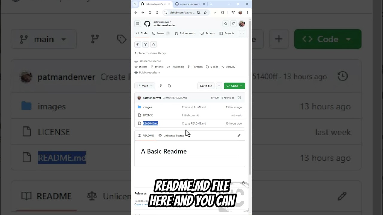 github: README.md #coding #git #gittutorial #github