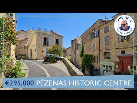Gorgeous 3-Bed house in Pézenas Historic Centre – Terrace, Garage, Views! €295K | Ref: PEZHAY