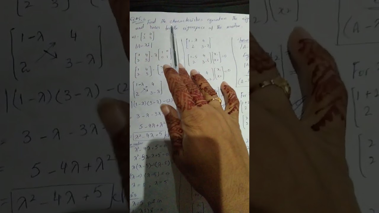 Ex#5.1 Q#1-12| Elementary linear algebra| find eigen vectors and eigen values