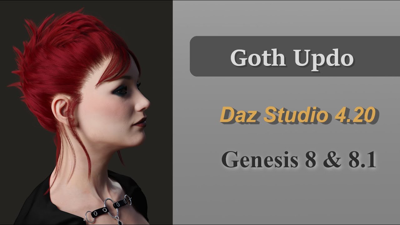 Posing Guide - Messy Goth Updo for G8 & 8.1 | Daz Studio 4.20