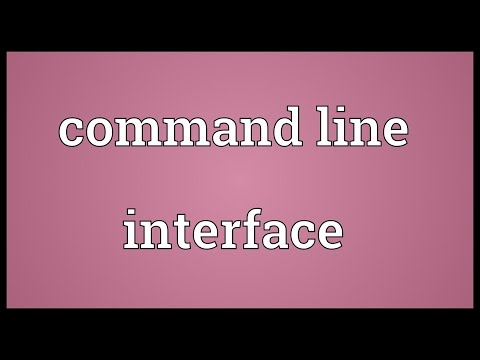 Command line interface Meaning