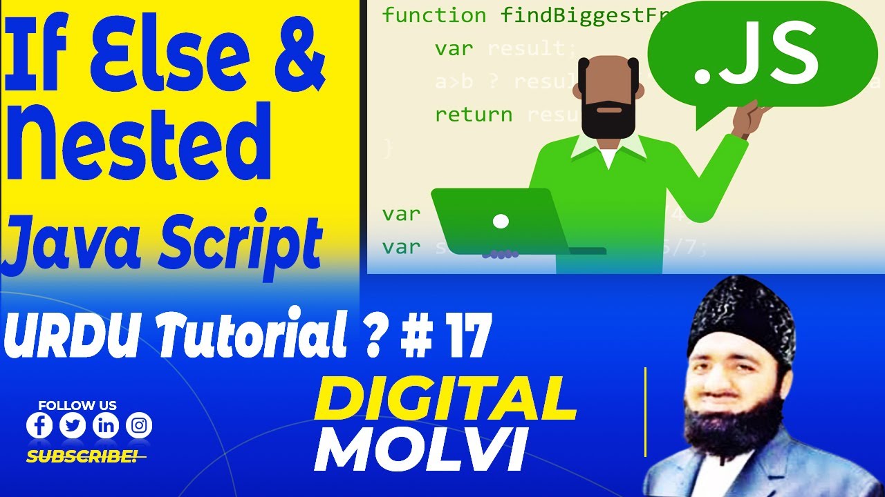 JavaScript Tutorial for Beginners: Learn JavaScript in Urdu /Hindi | If Else and Nested