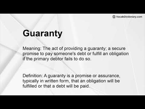 Guaranty Meaning