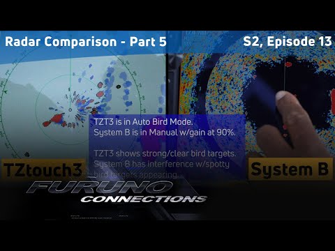 EP13 Furuno Radar Comparison - Bird Mode Radar, Tracking Trails, Dual Range, ARPA, and Overlay