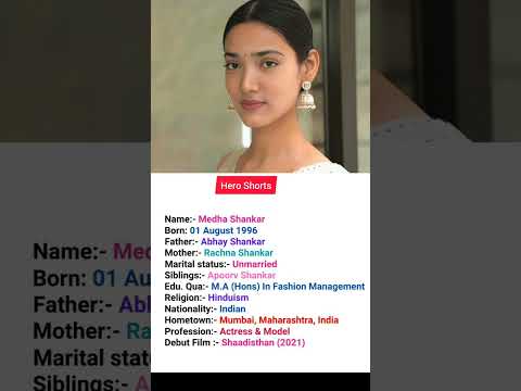 Beautiful Actress Medha Shankar Biography #shorts #medhashankar