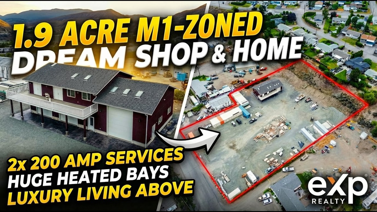 3-Bay Shop + Stunning Home 😍 1.9 Acres in Ashcroft BC