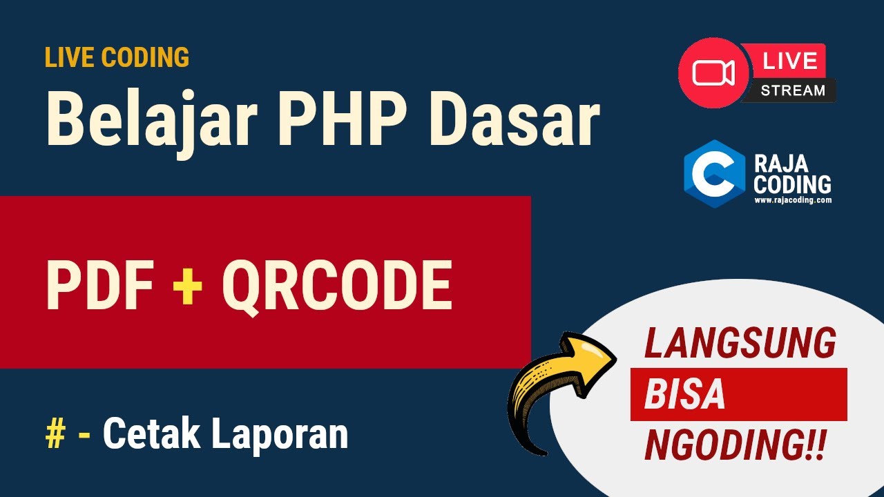 Belajar PHP Dasar, Membuat Laporan PDF dengan QRCode dengan Sangat Mudah