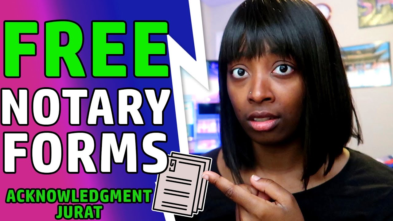 Free Notary Acknowledgement & Jurat Forms