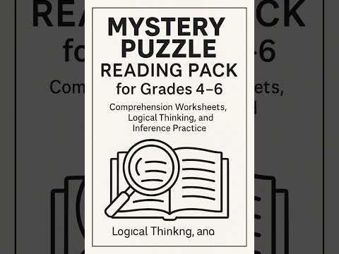 Mystery Puzzle Stories for Grades 4–6 | Reading Comprehension & Critical Thinking Worksheets