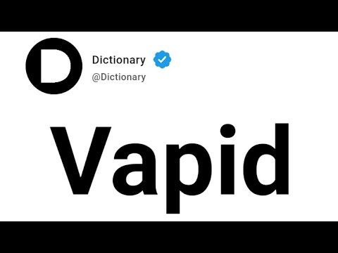 Vapid Meaning In English