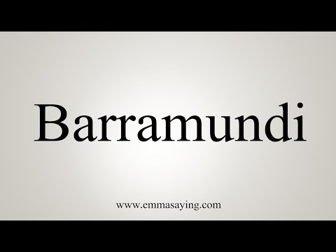 How To Say Barramundi