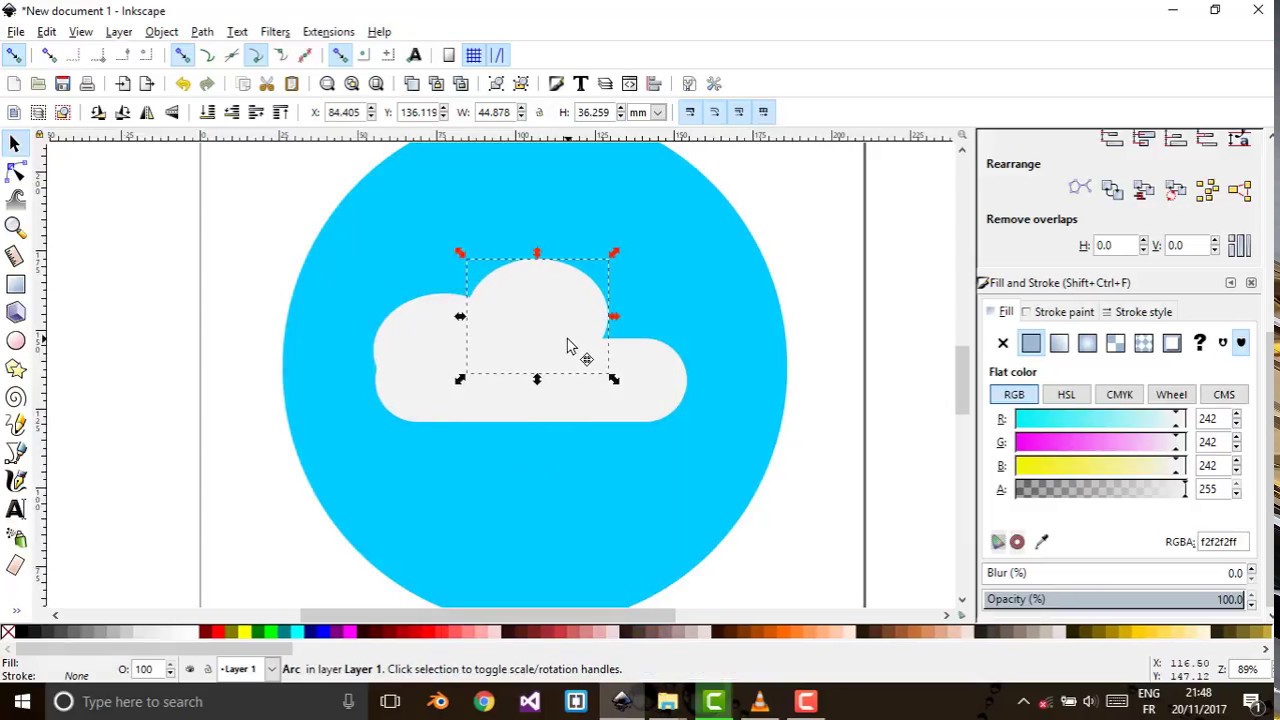 clouds icons using inkscape