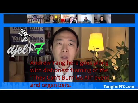 Yang and Ron Kim diss China Mac and They Can't Burn Us All event organizers for no reason.