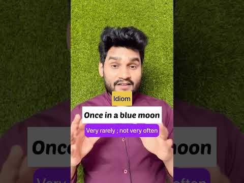 Idiom of the day ‘once in a blue moon’ #idioms #idiomsandphrases