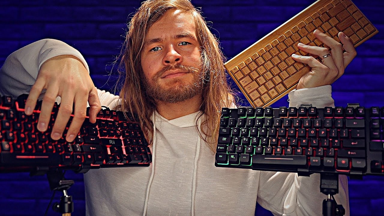 [ASMR] Typing on 5 different Keyboards & Relaxing Whispery Voice
