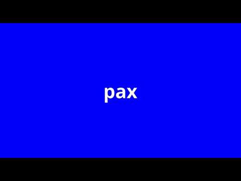 what is the meaning of pax