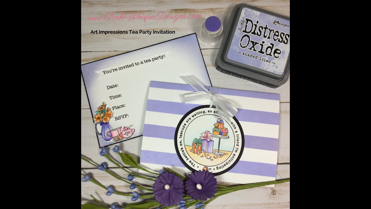 Art Impressions Tea Party Invitation Card