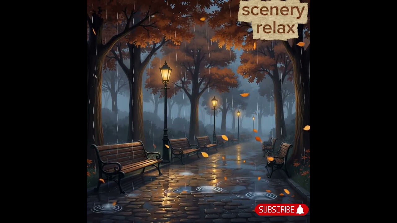 🍂 “Falling leaves, falling thoughts.” #relaxing #leaves #rain