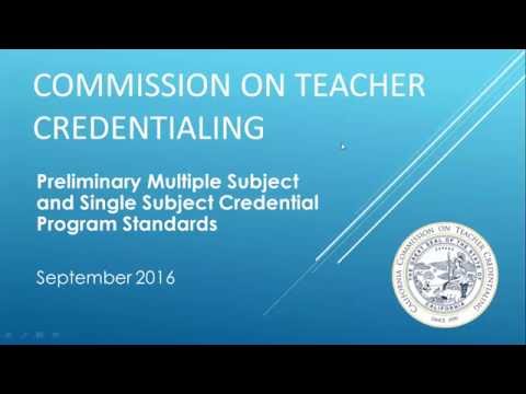 Preliminary Multiple Subject and Single Subject Credential Program Standards