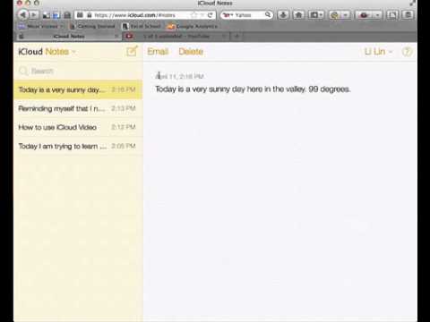 iCloud notes