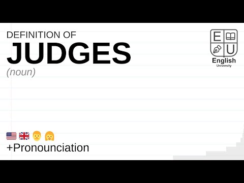 JUDGES meaning, definition & pronunciation | What is JUDGES? | How to say JUDGES