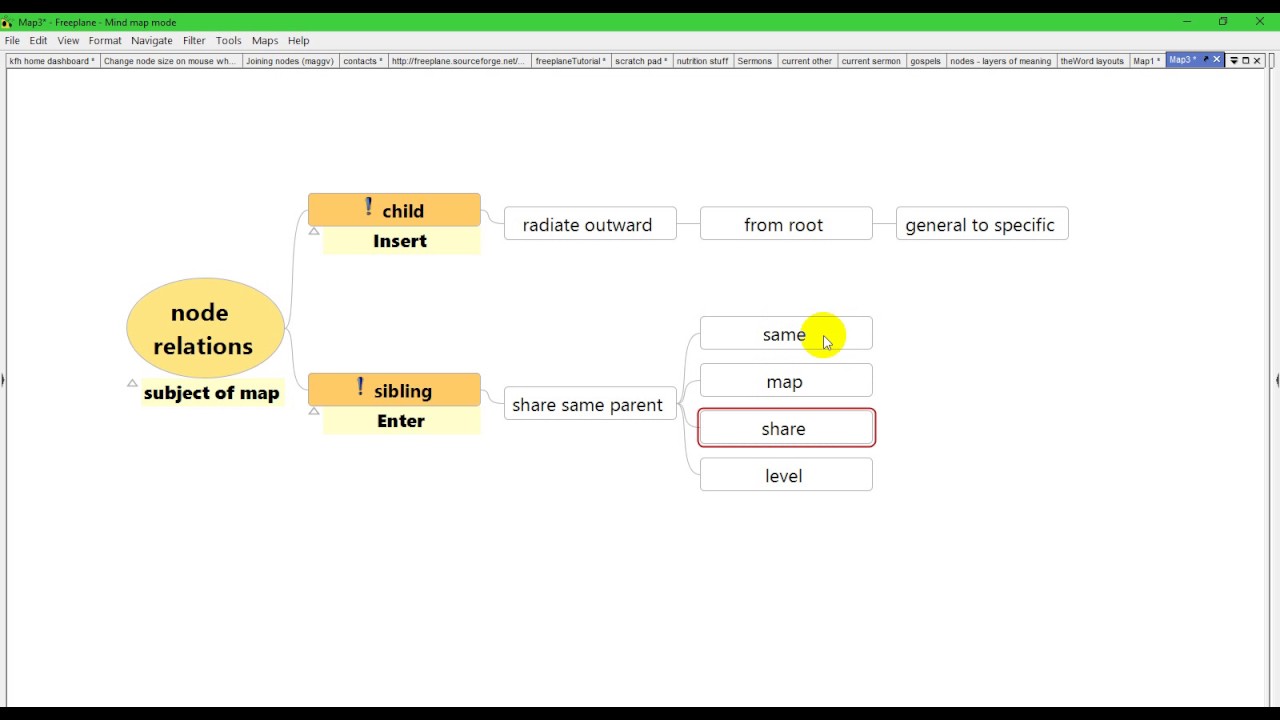 Freeplane - moving nodes