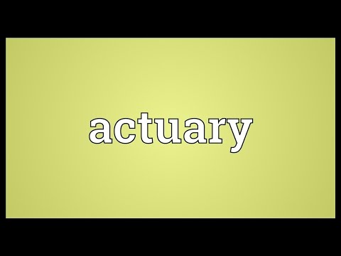 Actuary Meaning