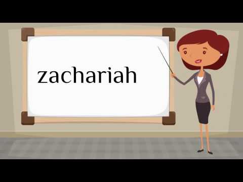 How do you say 'Zachariah' in Spanish?