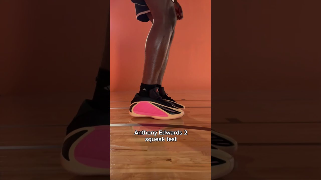 Anthony Edwards 2 squeak ASMR test 🔉🥰 #adidas #basketball #anthonyedwards
