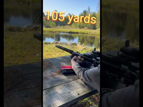 Big bore/big game Airforce Texan🇺🇸air rifle slaps steel @105yards.