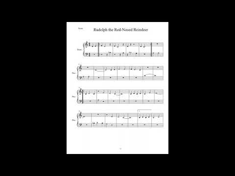 Rudolph the Red-Nosed Reindeer - Easy Beginner Piano Sheet Music - Free PDF