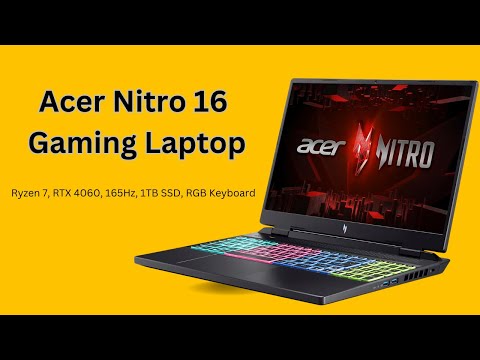 Acer Nitro 16 Gaming Laptop | Ryzen 7, RTX 4060, 165Hz, 1TB SSD, RGB Keyboard | Amazon Finds