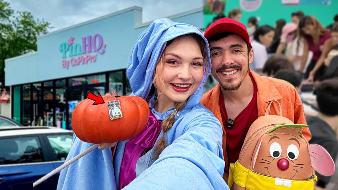 Hunting for Cinderella Disney Pins at a Pin Trading Event! | Pin HQ Trunk Or Trade Vlog
