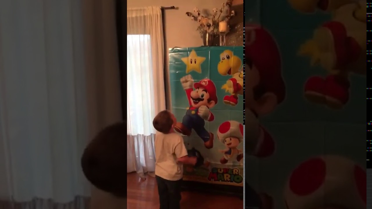 Kid gets super mario star power effect