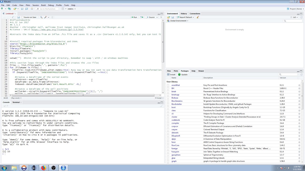 Batch exporting BD Influx cell sorter index data using R