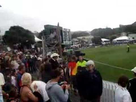 Barmy Army in wellington 2008 - "No nonsense"