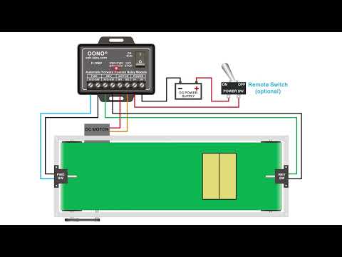 Automatic Forward Reverse Relay Module using Limit Switches, for DC Reversing Motor