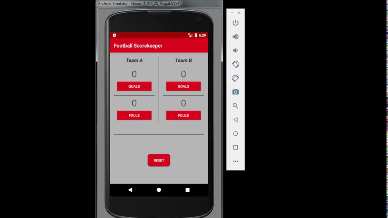 Football Scorekeeper App (Android)