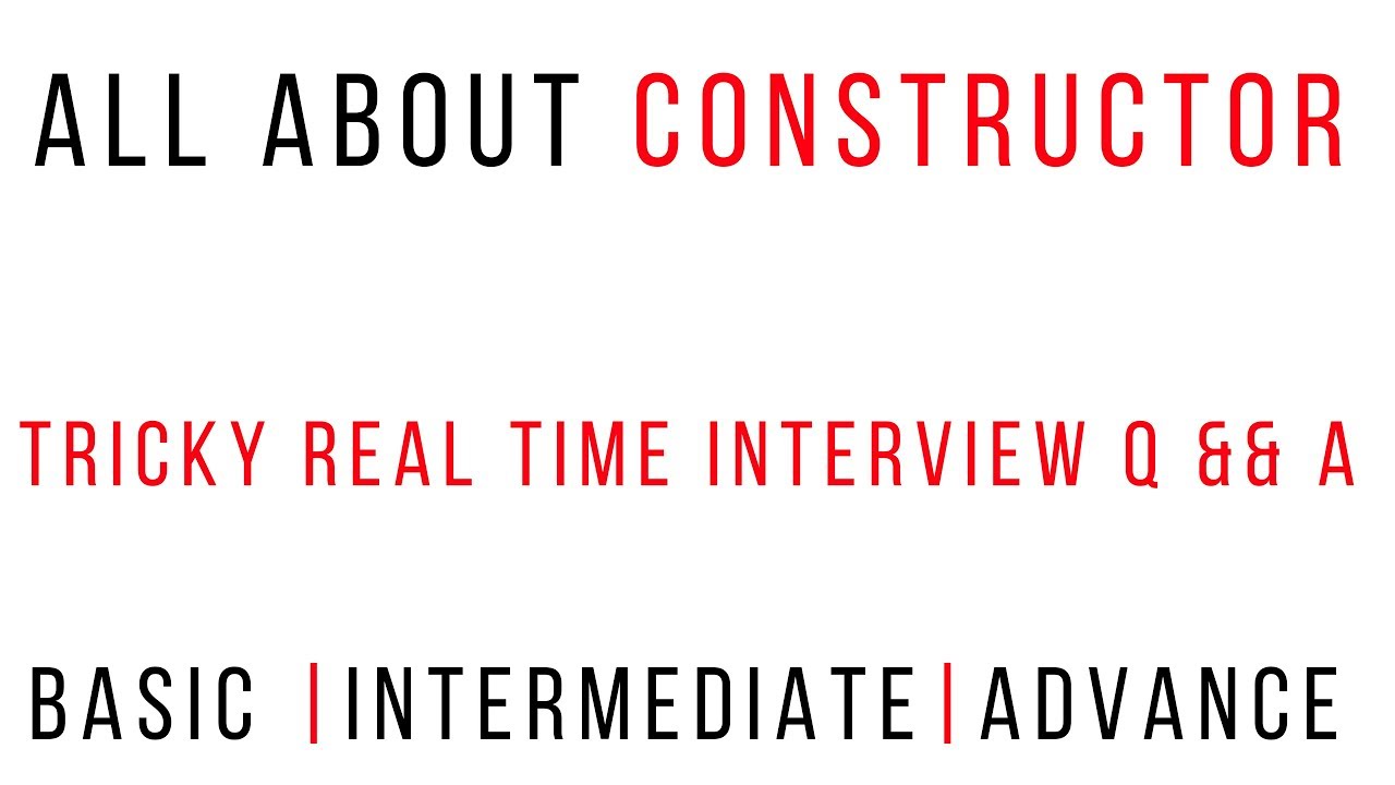 Java Interview FAQs || Interview questions on constructor || TRICKY QUESTIONS