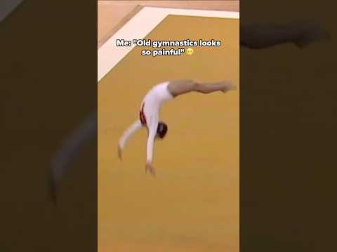 What is it with college gymnasts and these bellyflops😂 #gymnastics #bellyflop #tumbling #college