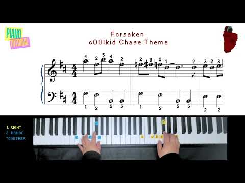 Sheet Music - FORSAKEN c00lkidd Chase Theme - Easy Piano Roblox #learnpiano #pianotutorial